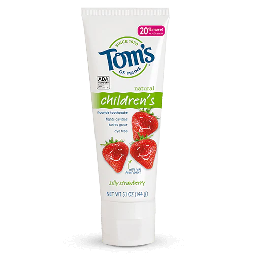 Tom's of Maine Children's Natural Fluoride Toothpaste, Silly Strawberr